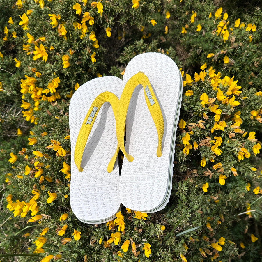 Worzl earth conscious flip flops - no plastic, biodegradable, uk made